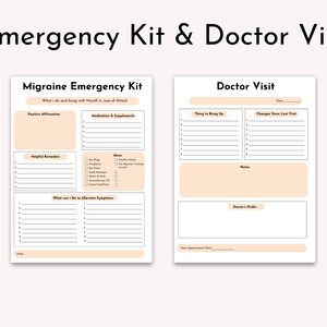 Migraine Tracker, Printable Headache Journal, Headache Log, Medical ...