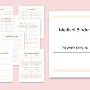 Medical Log, Medical Binder, Medical Planner Bundle Printable, Medical ...