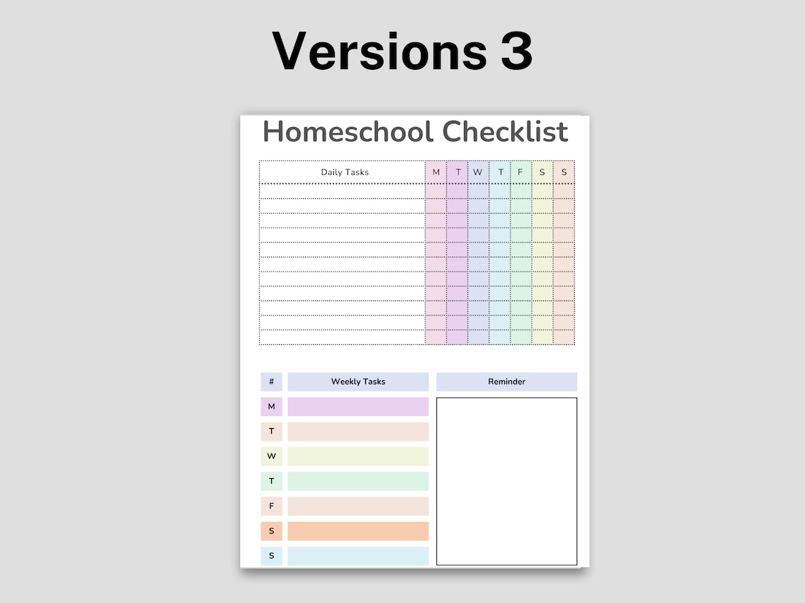 Homeschool Checklist Printable, Homeschool Records, Student Checklist ...