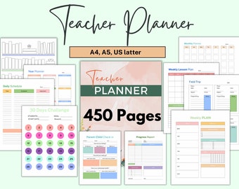Teacher Planner 2024-2025, Spiral Teacher Planner, Lesson Plans ...
