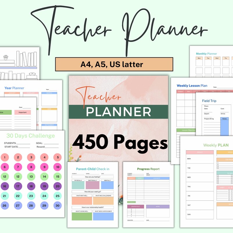 Teacher Planner - Etsy