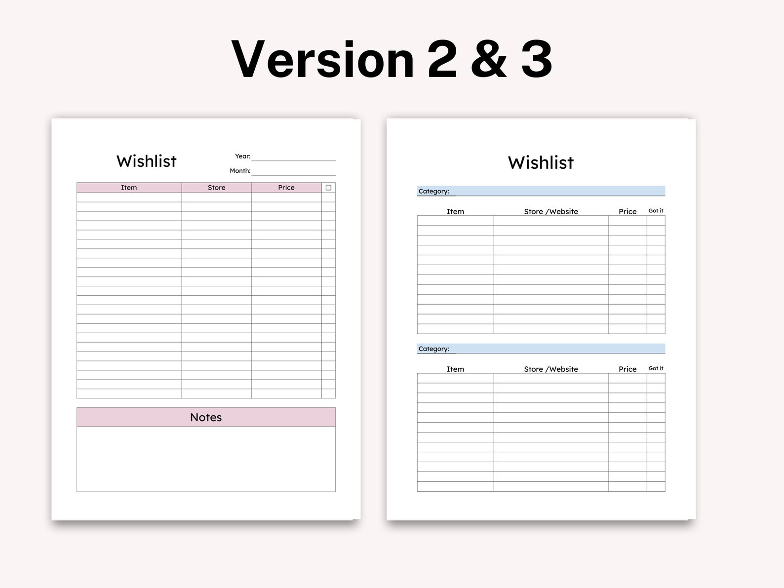 Master Wishlist Tracker Printable, Holiday Wishlist Templates, Online ...