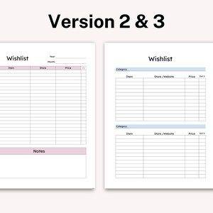 Master Wishlist Tracker Printable, Holiday Wishlist Templates, Online ...