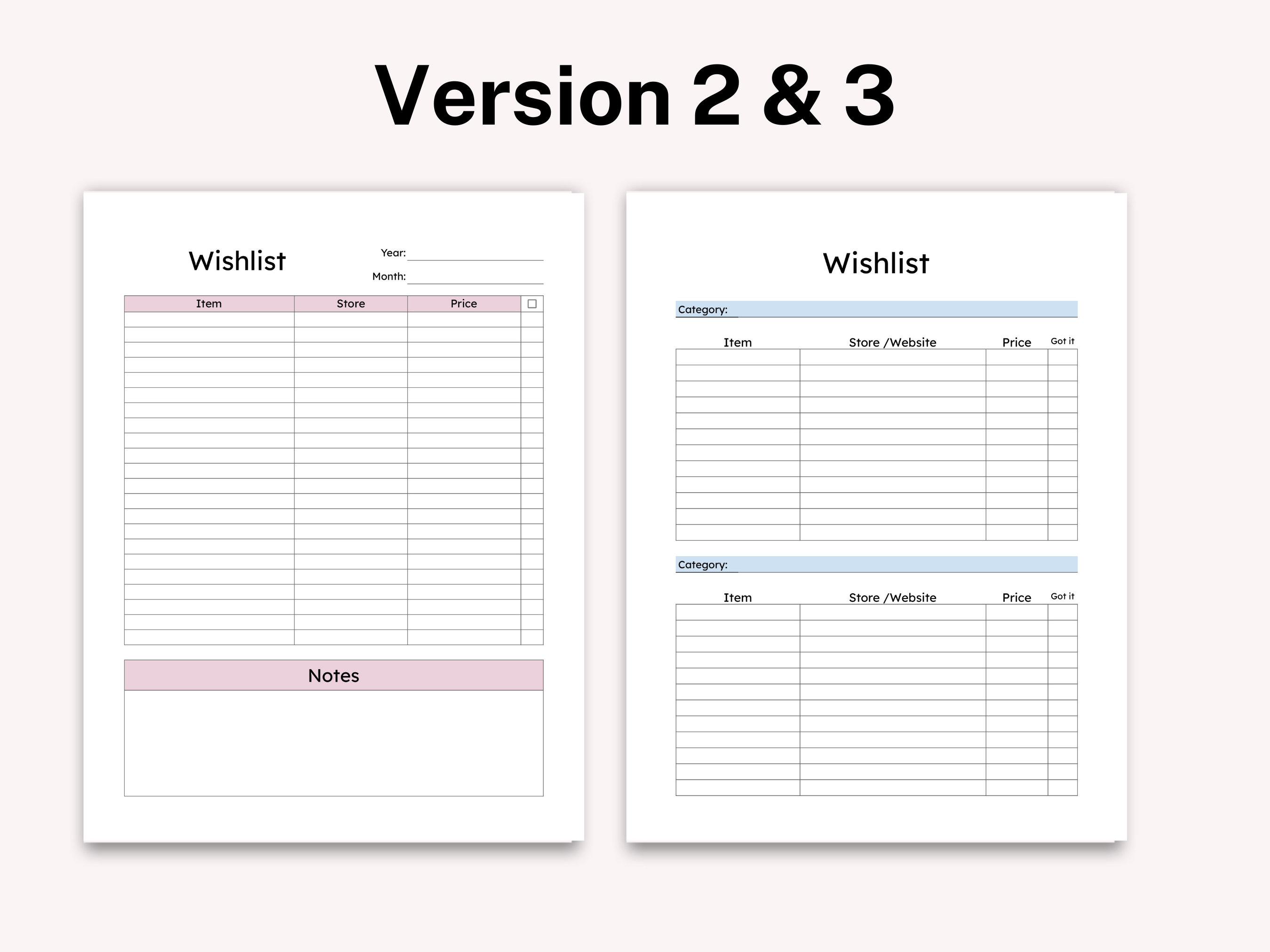 Master Wishlist Tracker Printable, Holiday Wishlist Templates, Online ...