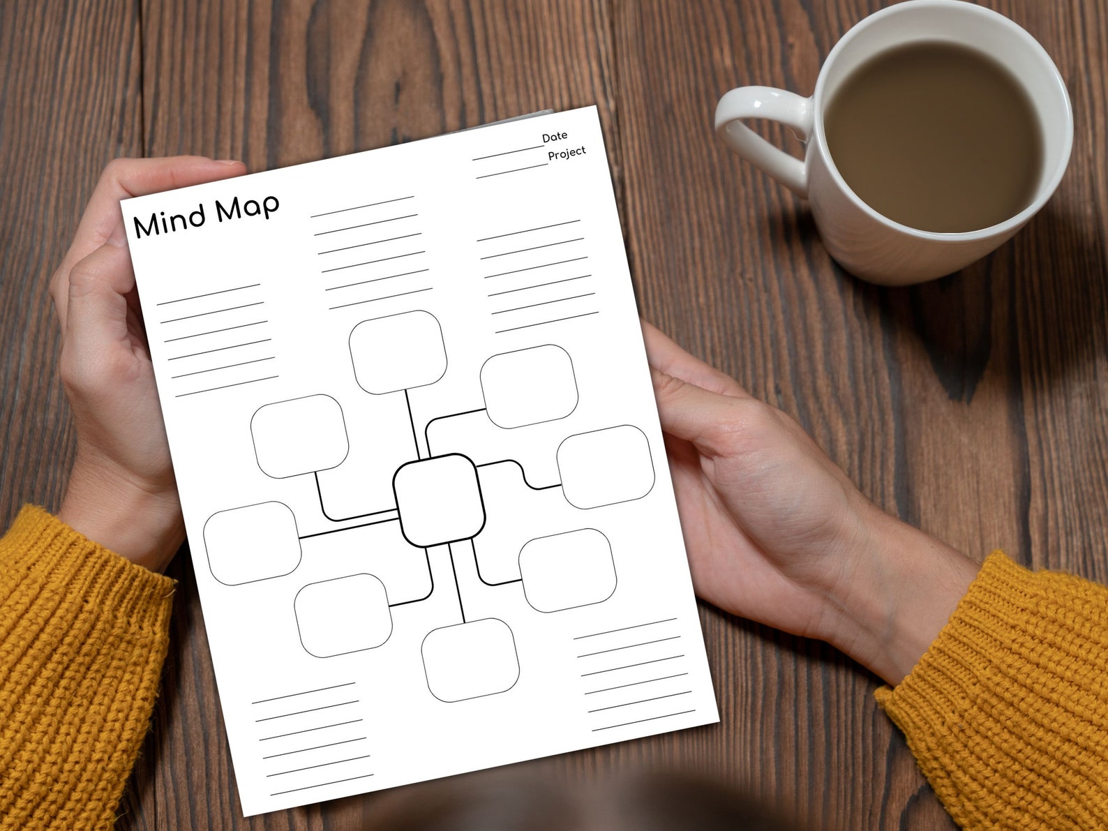 Mind Map Template, Concept Map Planner, Idea Map, Brain Dump Printable ...