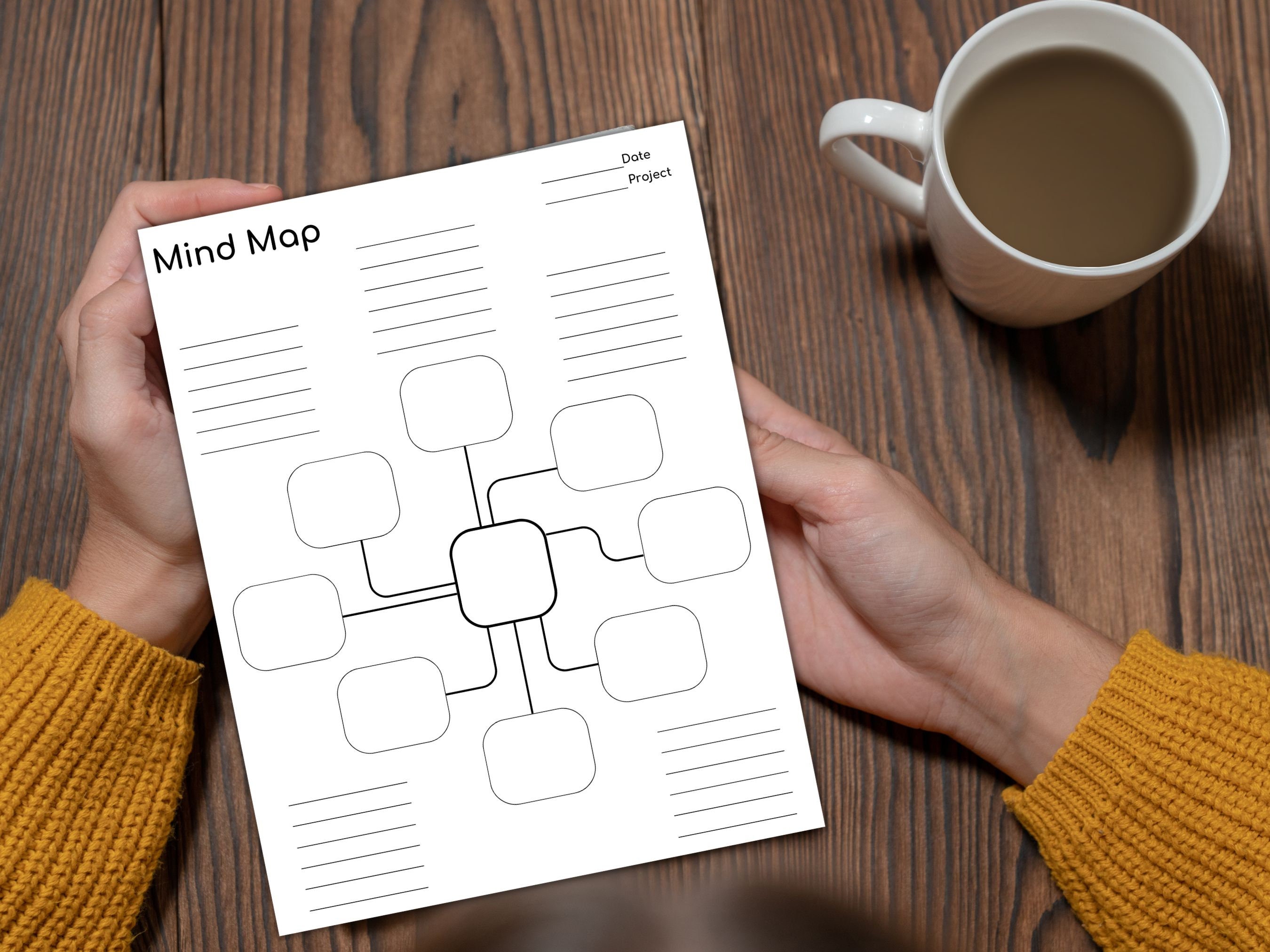 Mind Map Template, Concept Map Planner, Idea Map, Brain Dump Printable ...