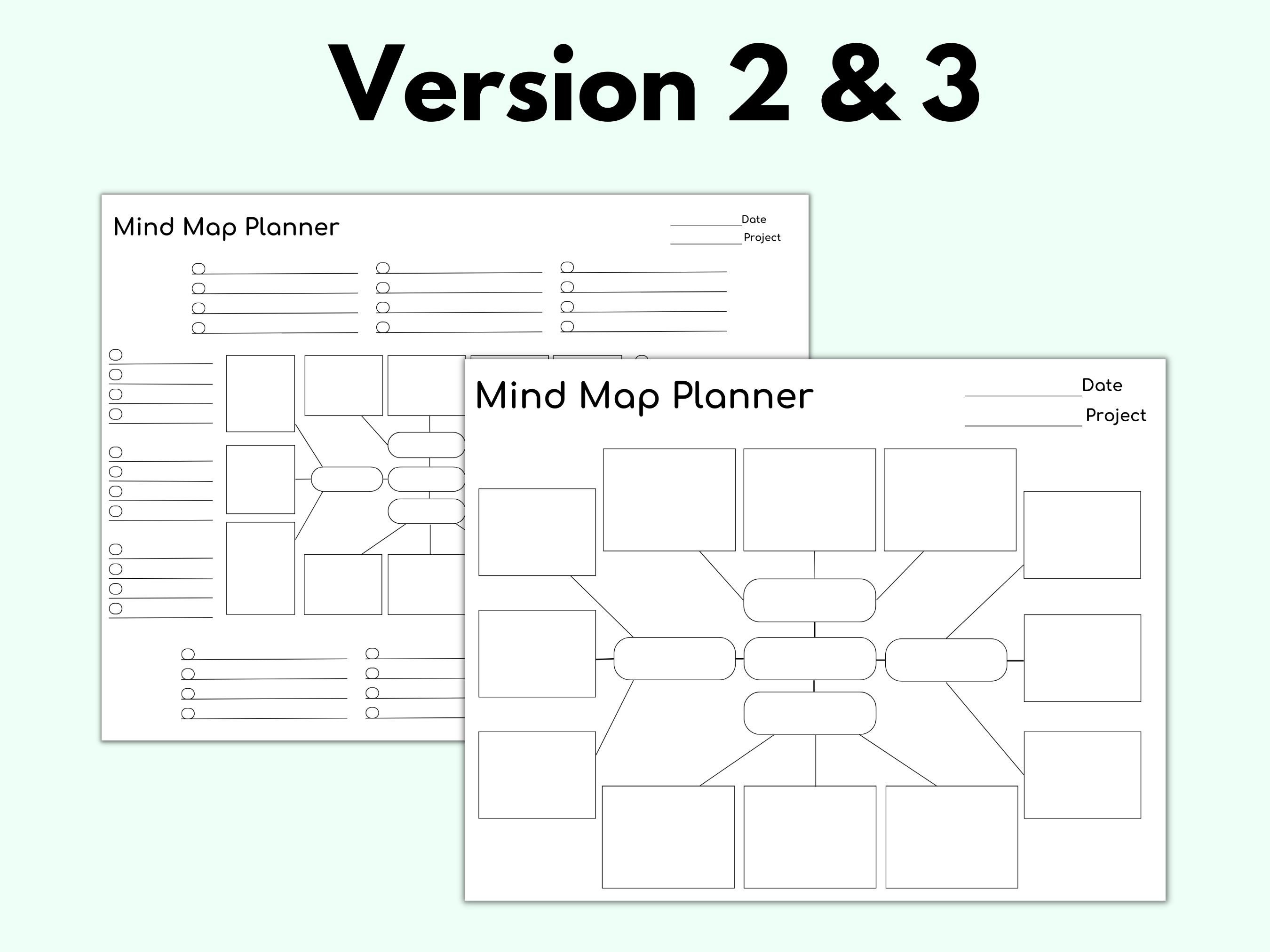 Mind Map Template, Concept Map Planner, Idea Map, Brain Dump Printable ...