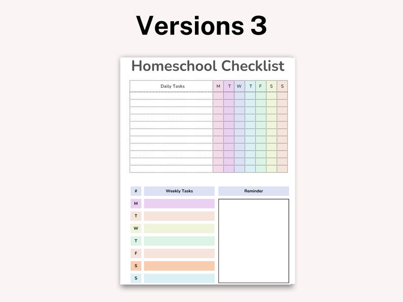 Homeschool Checklist Printable, Homeschool Records, Student Checklist ...