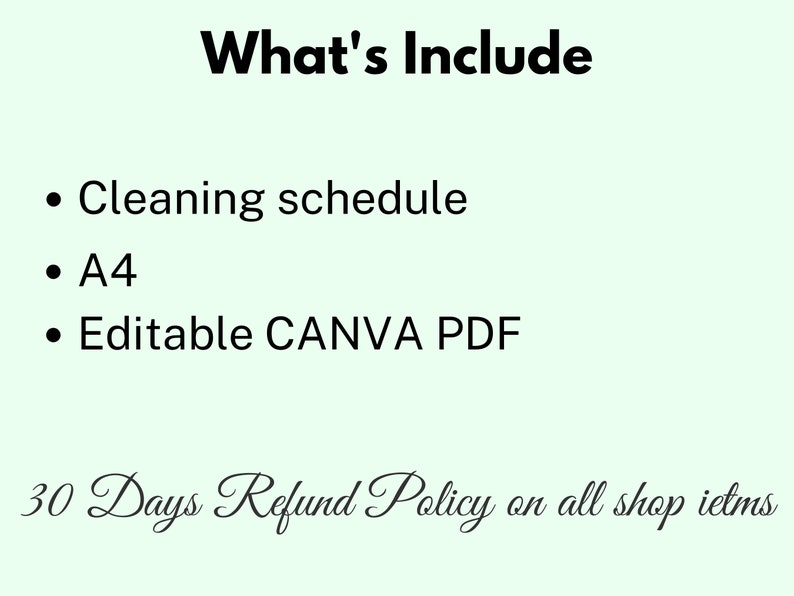 EDITABLE Cleaning Schedule Planner, Weekly Cleaning Checklist, Weekly ...