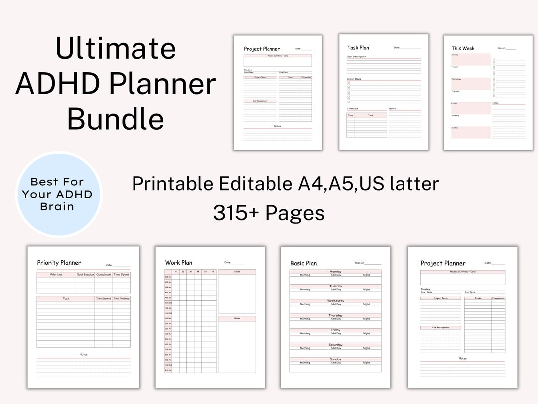 ADHD for Mens 2024-2025, ADHD Planners for Adult, Medical Planner ...