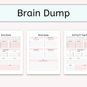 EDITABLE ADHD Brain Dump Printable, ADHD Daily Planner, Priority Matrix ...