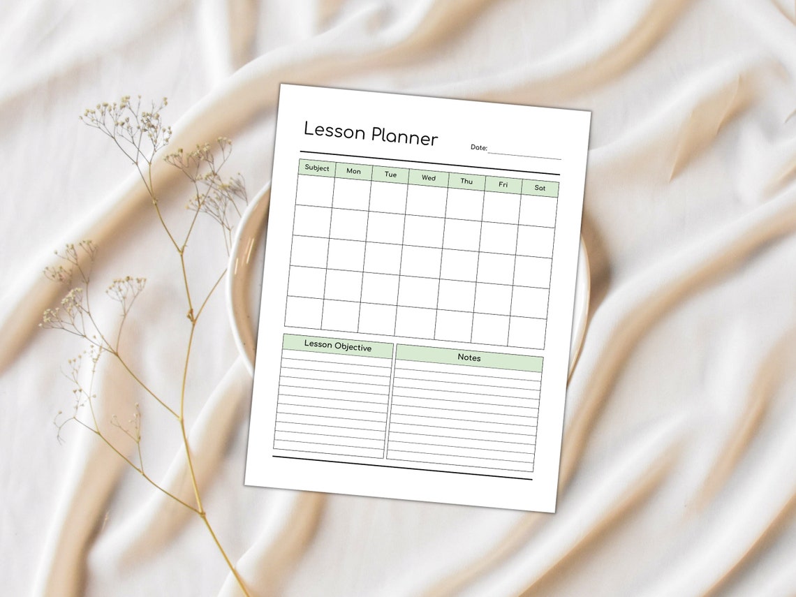 Editable LESSON Plan Template, Lesson Planner Printable, Homeschool ...