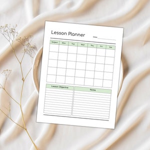 Editable LESSON Plan Template, Lesson Planner Printable, Homeschool ...