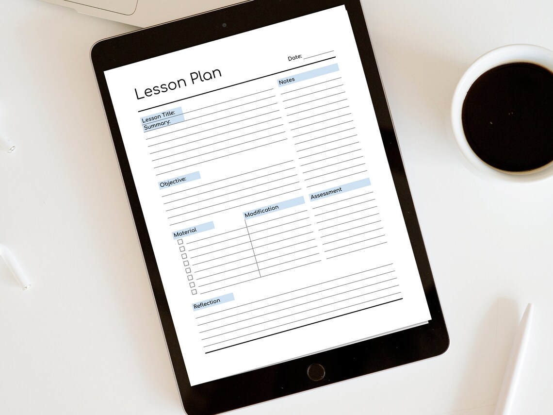 Editable LESSON Plan Template, Lesson Planner Printable, Homeschool ...