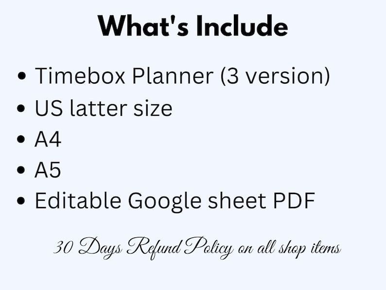 Timebox Planner Printable, Time Boxing Template, Time Tracker Editable ...