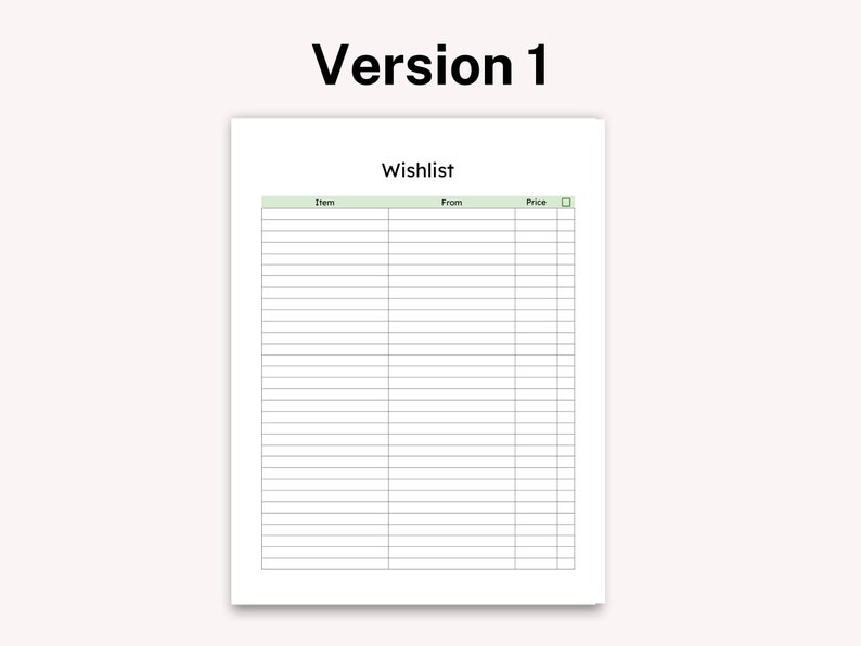 Master Wishlist Tracker Printable, Holiday Wishlist Templates, Online ...
