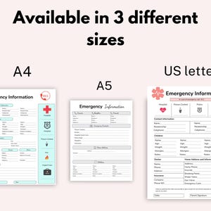 Medical Information Template, Medical Binder, Emergency Binder, Day ...