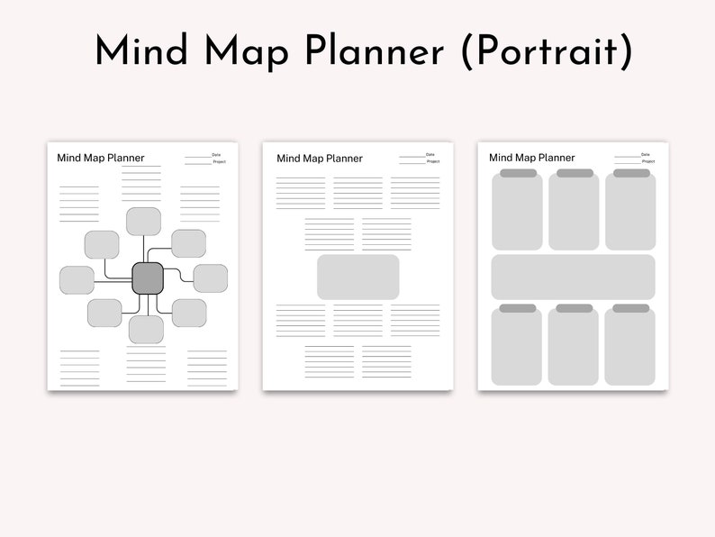 Mind Map Template Printable, Mind Map Planner, Editable Brain Dump ...