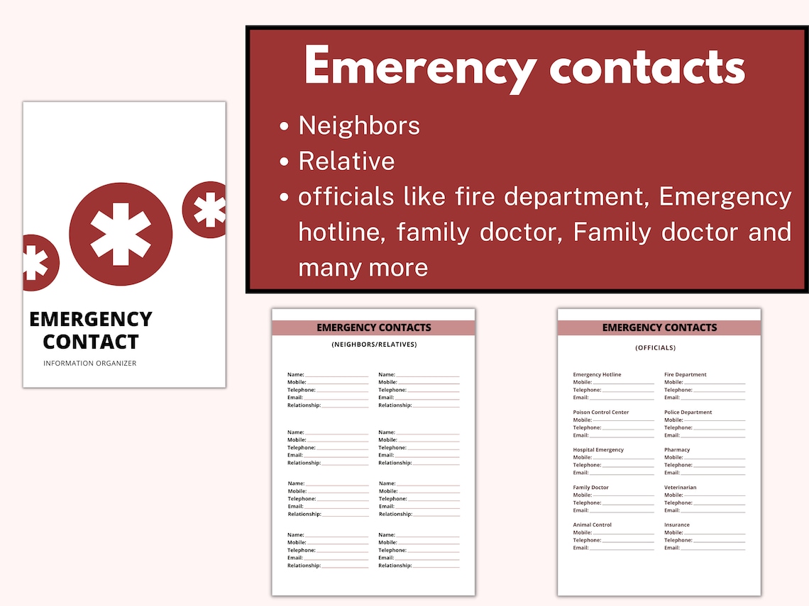 Emergency Binder Printable, Life Binder, in Case of Emergency Binder ...