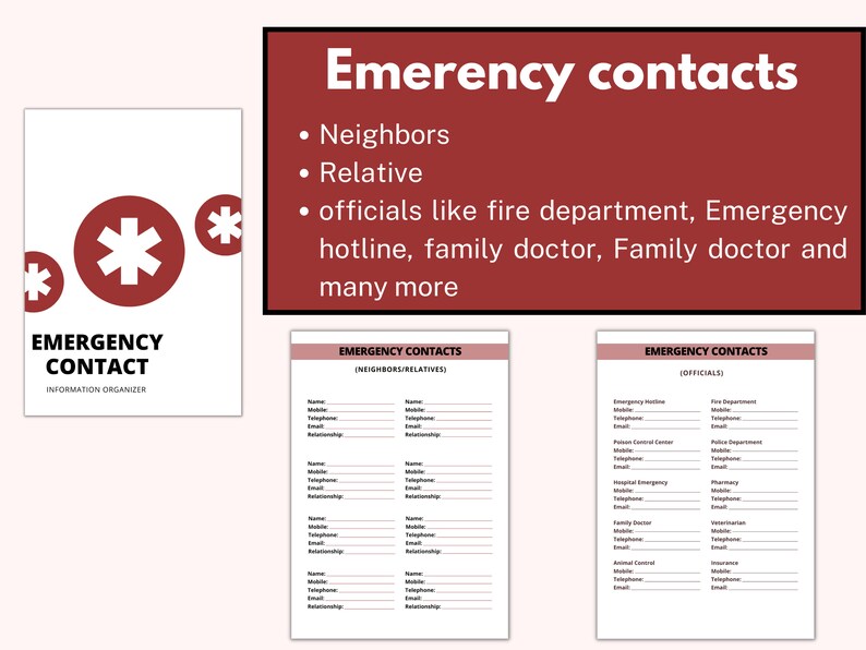 Emergency Binder Printable, Life Binder, in Case of Emergency Binder ...