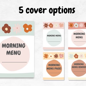 PRESCHOOL Morning Menu, Homeschool Morning Menu, Morning Menu ...