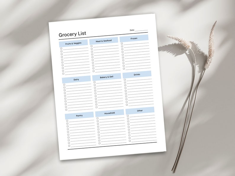 Editable Grocery Master List-grocery Planner-grocery Checklist, Master ...