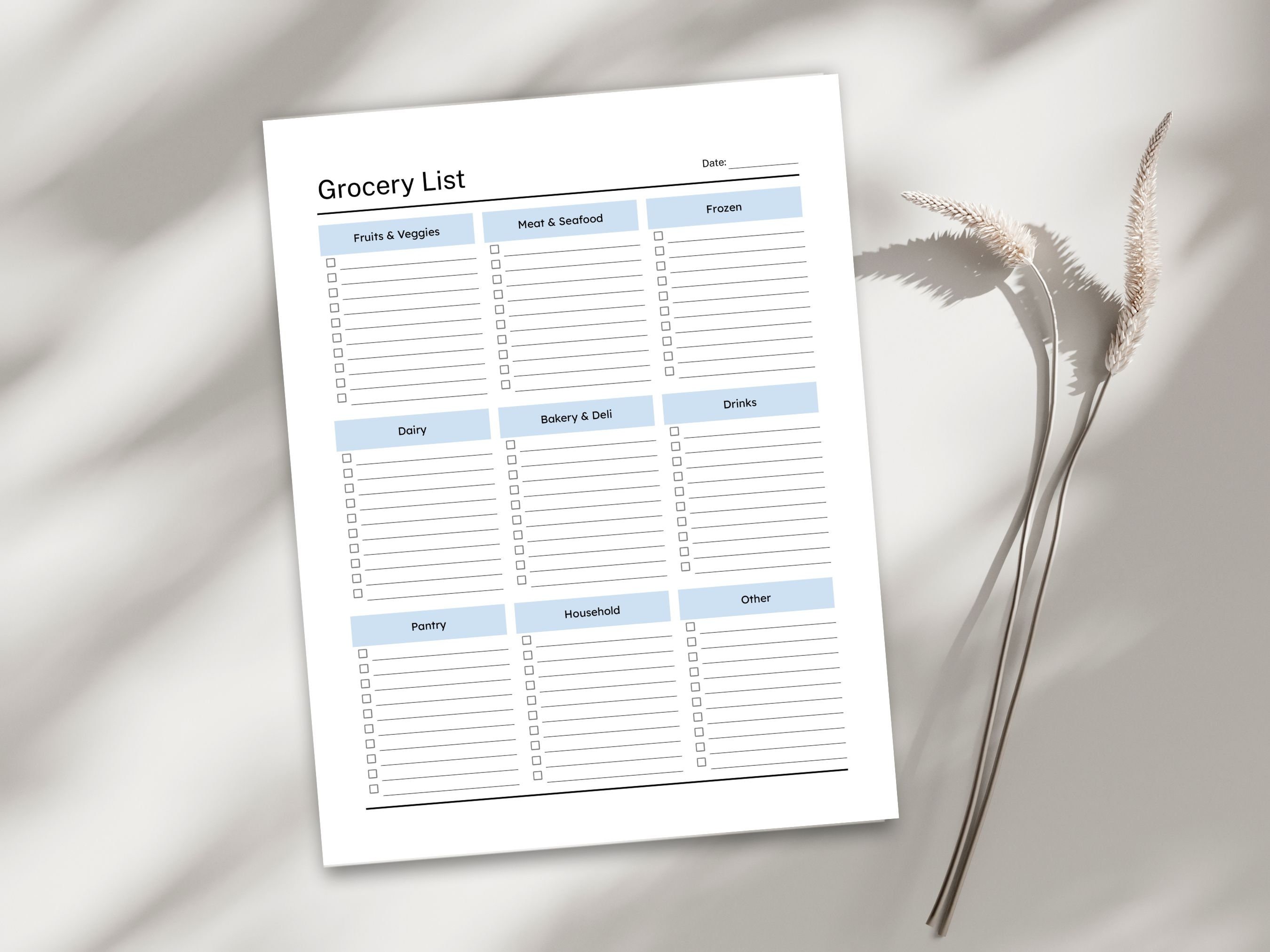Editable Grocery Master List-grocery Planner-grocery Checklist, Master ...