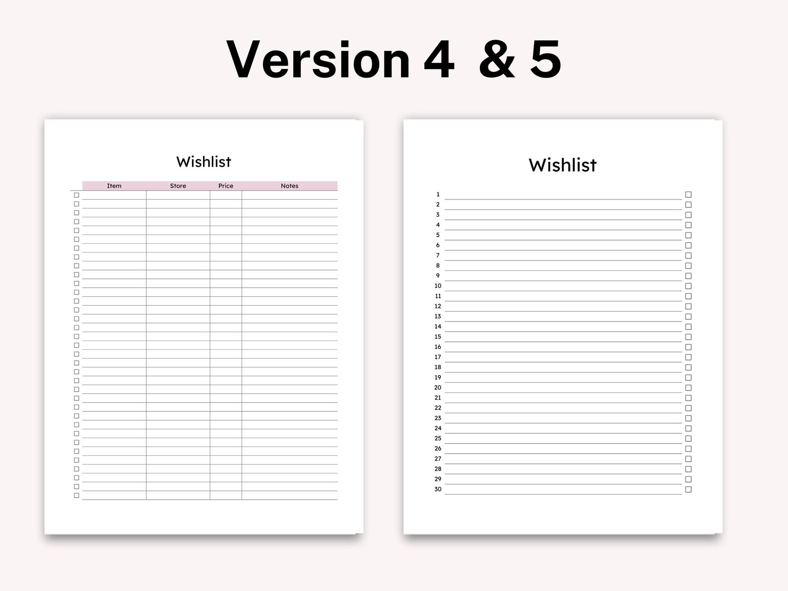 Master Wishlist Tracker Printable, Holiday Wishlist Templates, Online ...