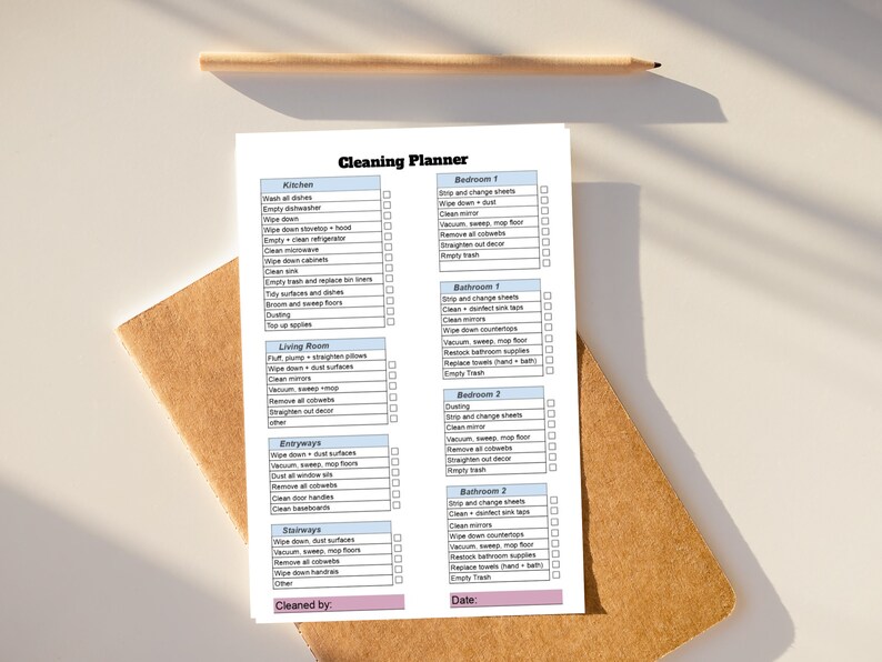 Housekeeping Checklist Printable, Flylady Cleaning Control Journal ...