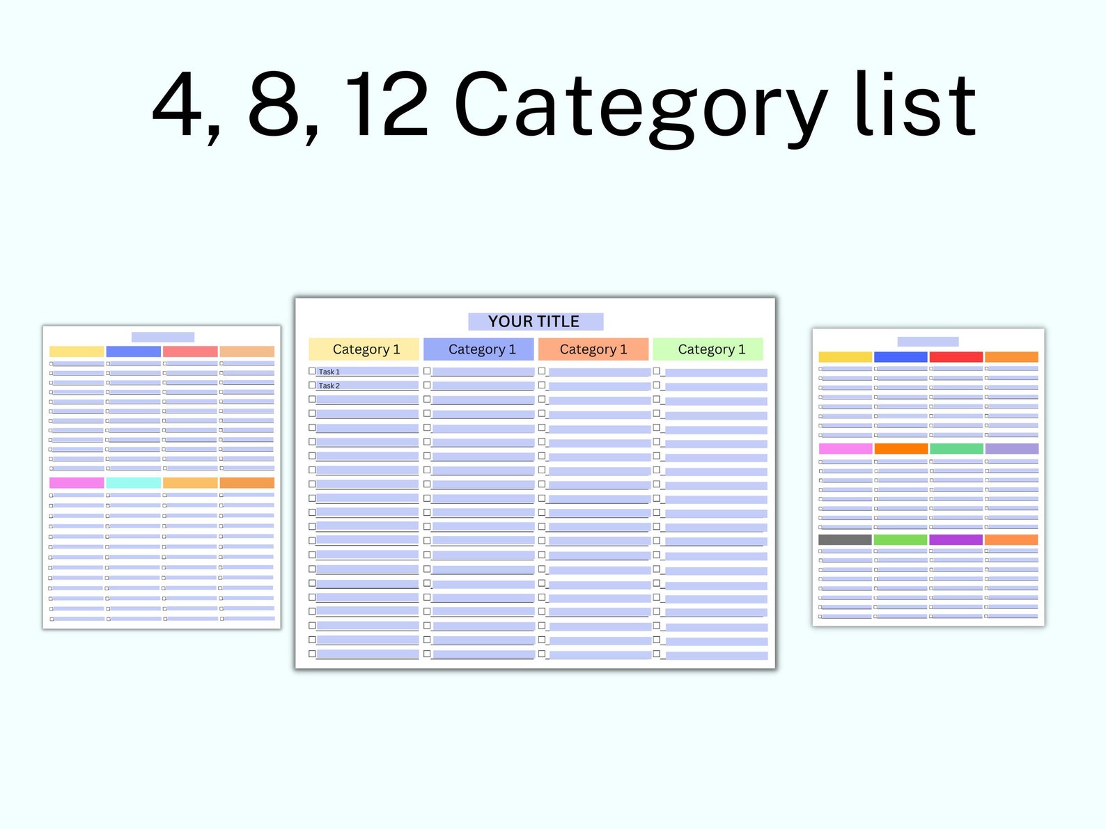 Master Task List Printable, Blank Checklist Template, Master to Do List ...