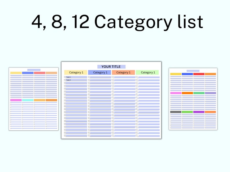 Master Task List Printable, Blank Checklist Template, Master to Do List ...