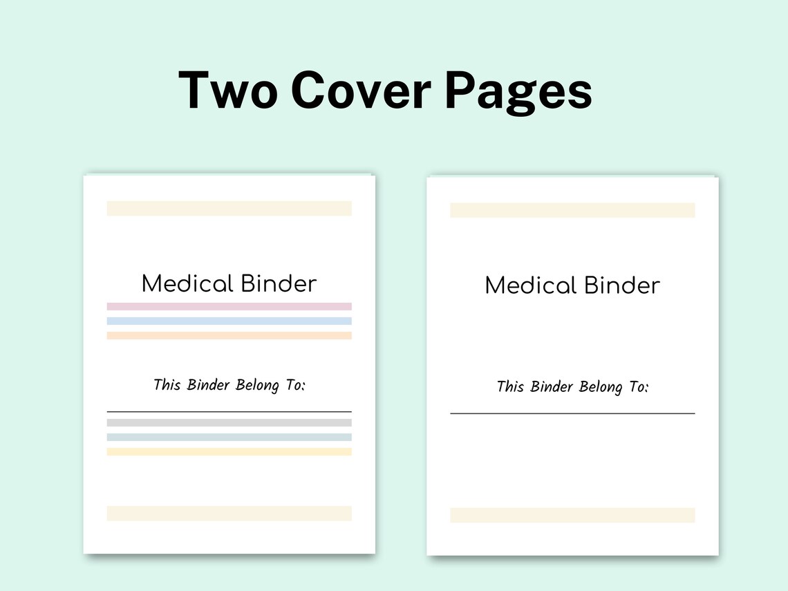 Medical Binder Printable, Medical Log, Medical Planner Bundle, Medical ...