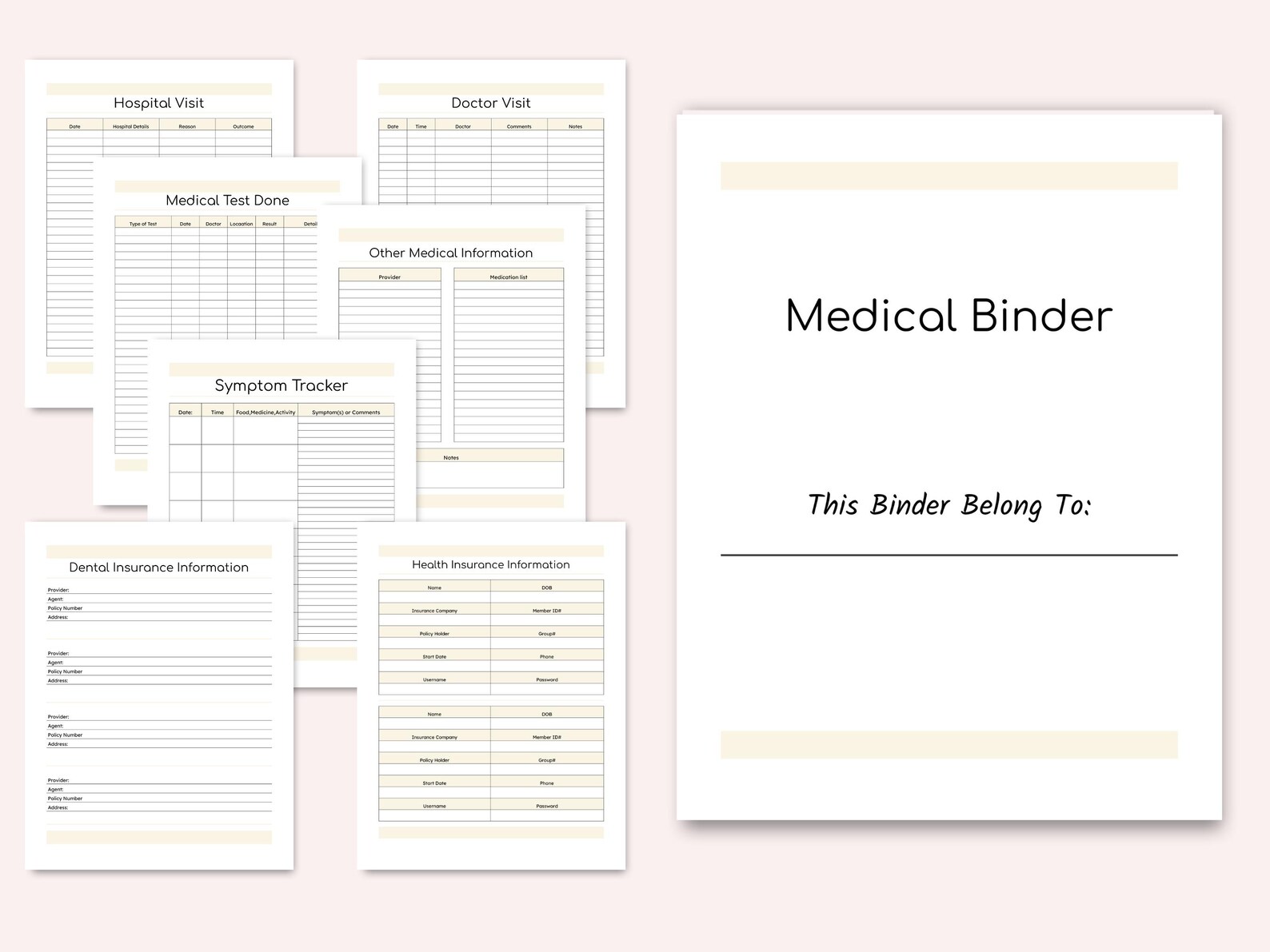 Family Medical Planner Printable, Medical Binder Chronic Illness ...