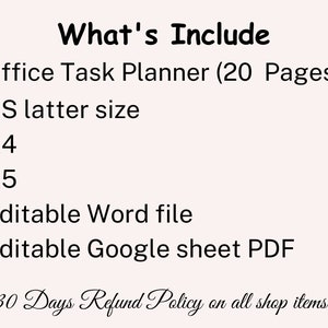 Office Work Planner and Organizer, Office Tasks Schedule Planner, Work ...