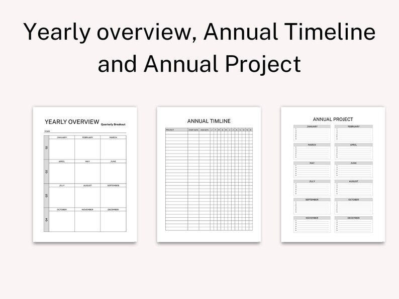 PRINTABLE Project Planner Templates, Editable Project Task Planning ...