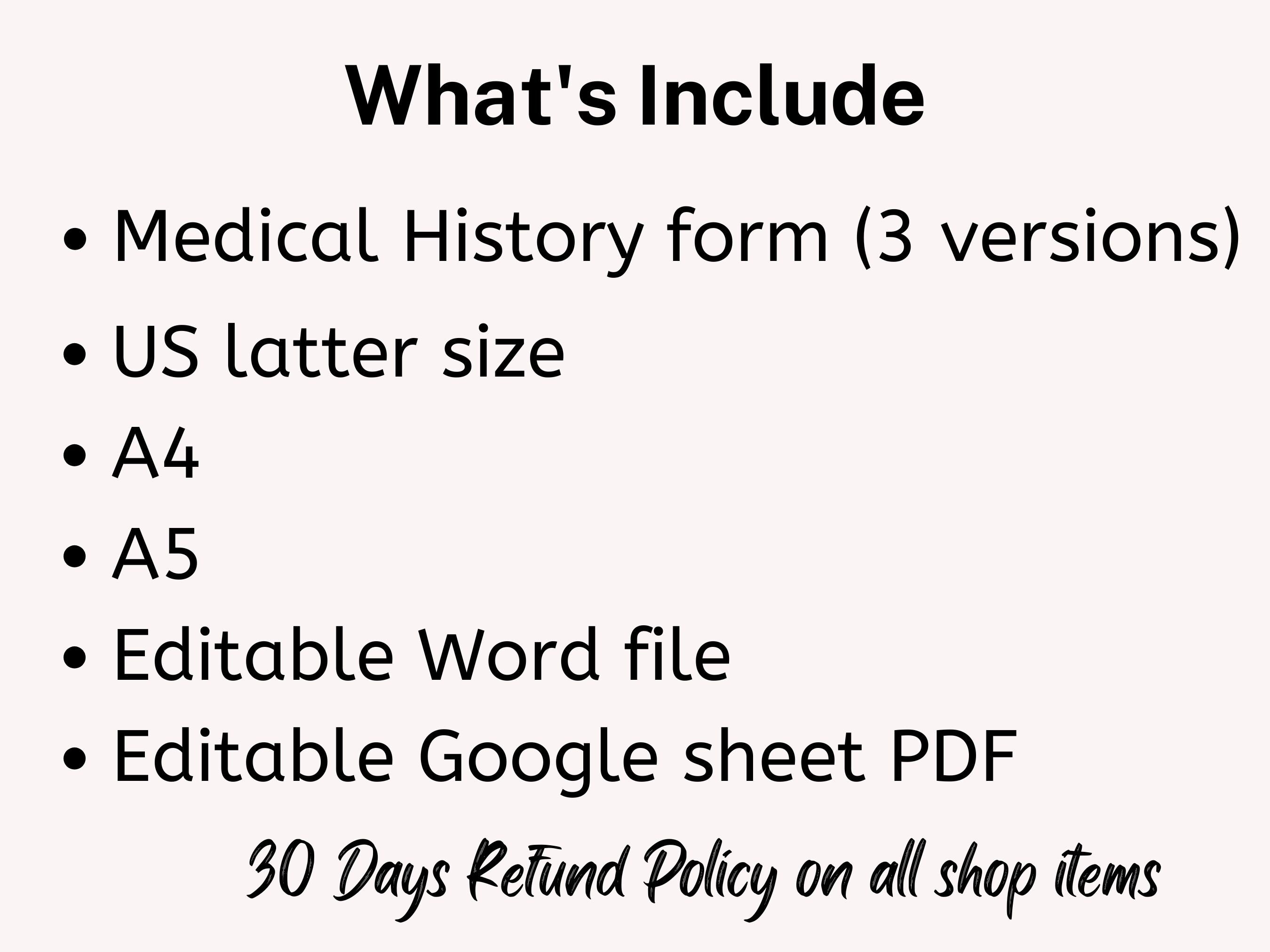 Medical History Form, Medical Log, Medical Forms Printable, Medical ...