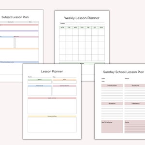 Editable LESSON Plan Template, Lesson Planner Printable, Homeschool ...