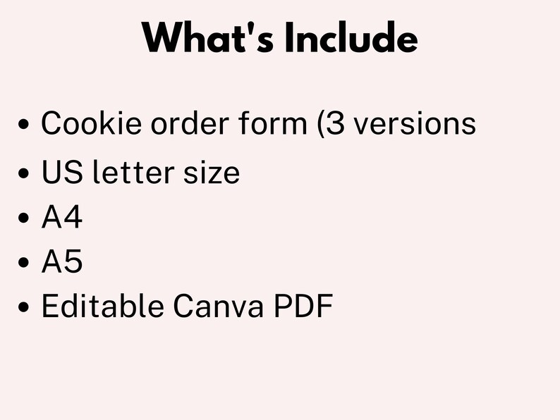 Cookie Order Form, Bakery Order Form, Cake Order Form, Cookies Order ...