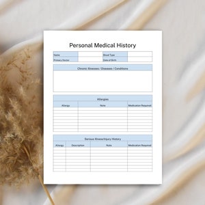 Medical History Form, Medical Log, Medical Forms Printable, Medical ...