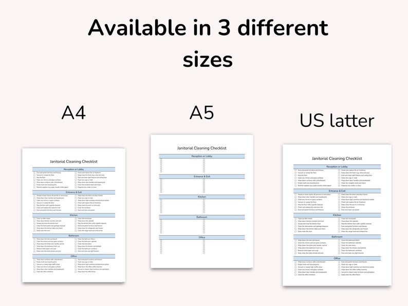 Janitorial Cleaning Checklist, Janitorial Services, Cleaning Service ...