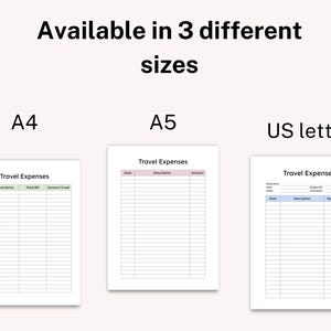Printable Daily Travel Expenses Checklist, Trip Expenses, Vacation ...