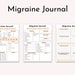 Migraine Tracker, Printable Headache Journal, Headache Log, Medical ...