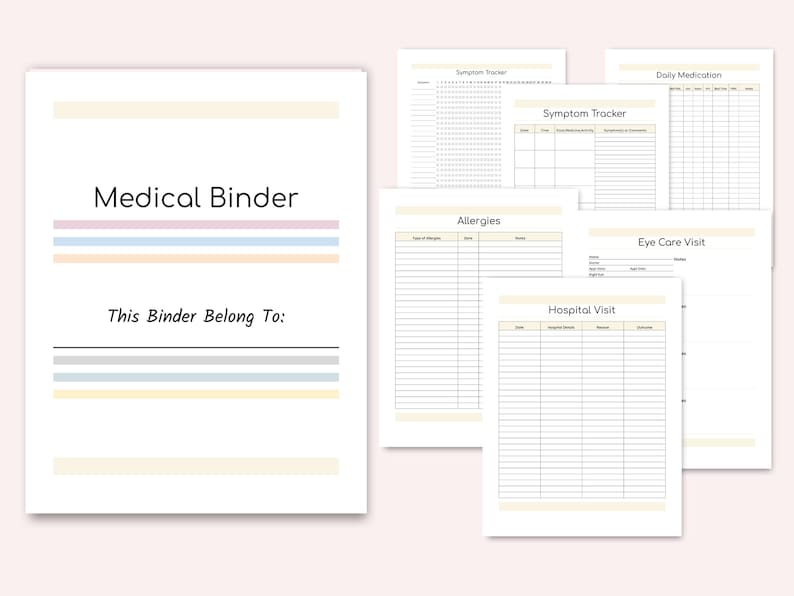 Family Medical Planner Printable, Medical Binder Chronic Illness ...
