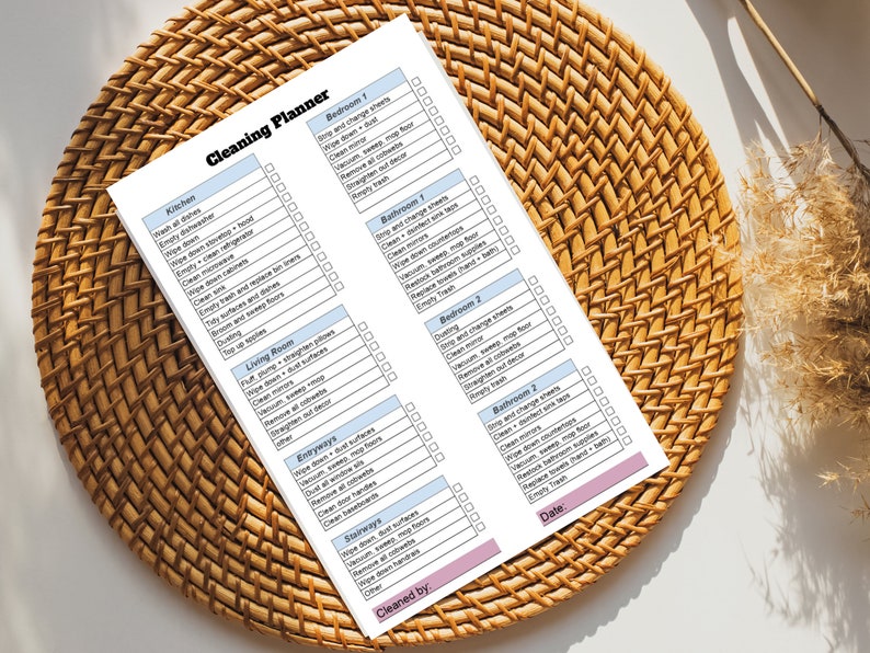 Housekeeping Checklist Printable, Flylady Cleaning Control Journal ...