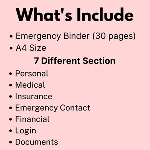 In Case of Emergency Binder, Emergency Binder Printable, Life Binder ...