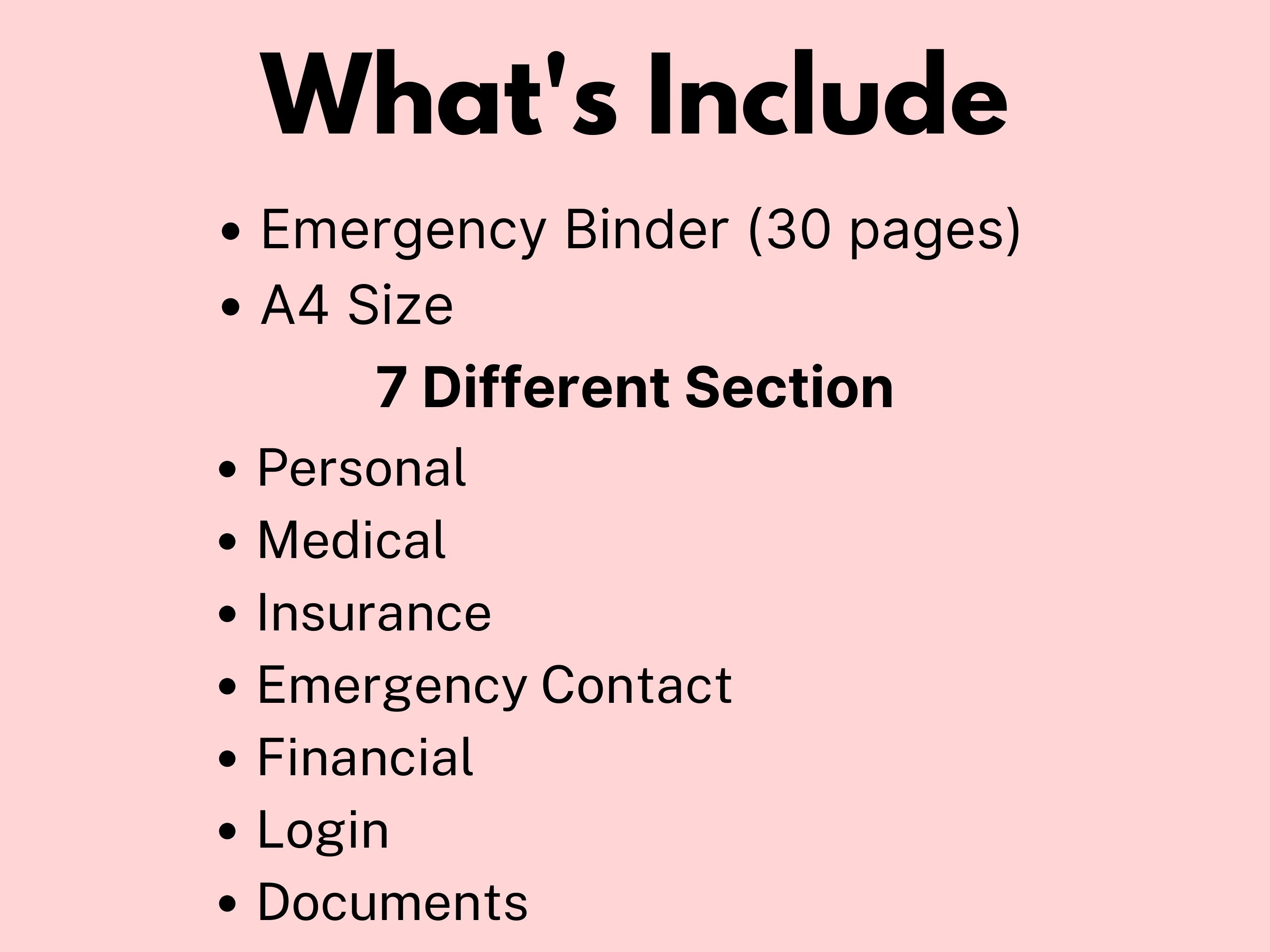 In Case of Emergency Binder, Emergency Binder Printable, Life Binder ...