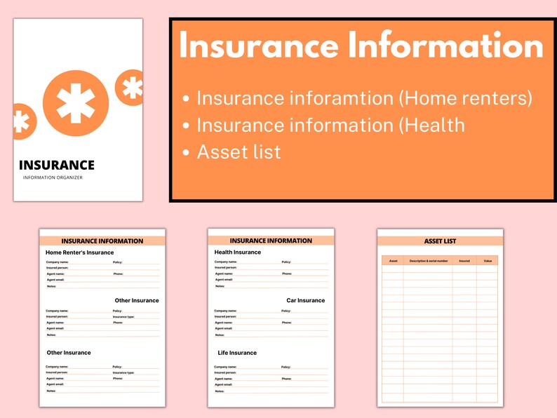 In Case of Emergency Binder, Emergency Binder Printable, Life Binder ...