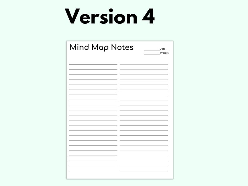 Mind Map Template, Concept Map Planner, Idea Map, Brain Dump Printable ...