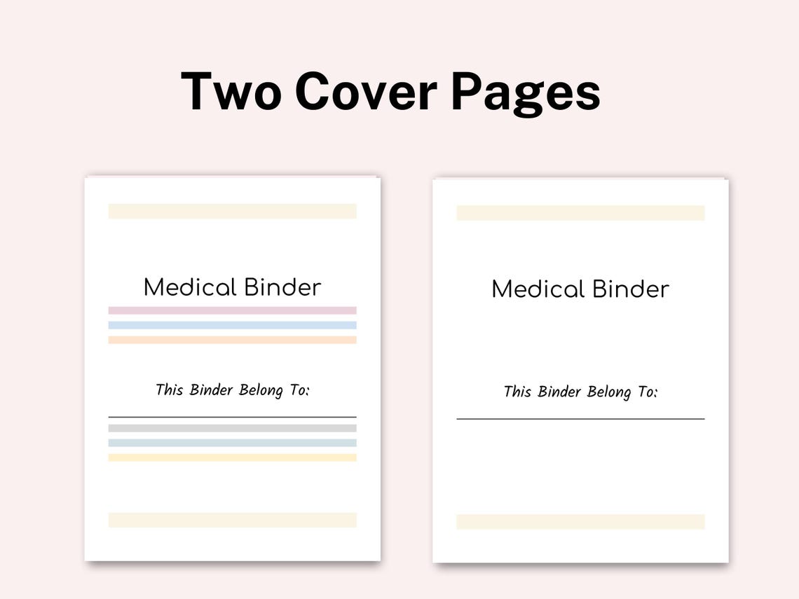 Medical Log, Medical Binder, Medical Planner Bundle Printable, Medical ...