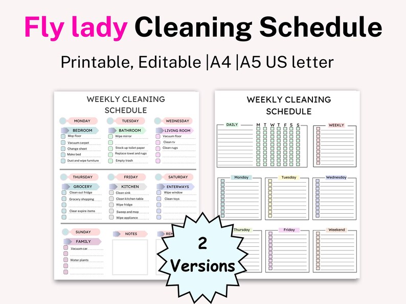 Flylady Control Journal Printable, Flylady Cleaning Routine, ADHD ...